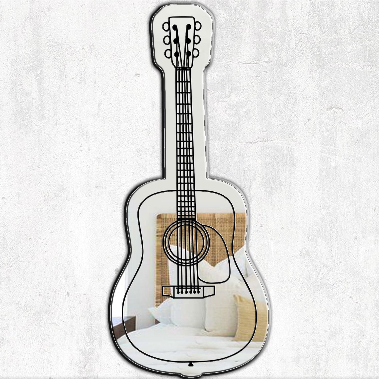 Acoustic Guitar Irregular Shape Mirror Custom Mirror