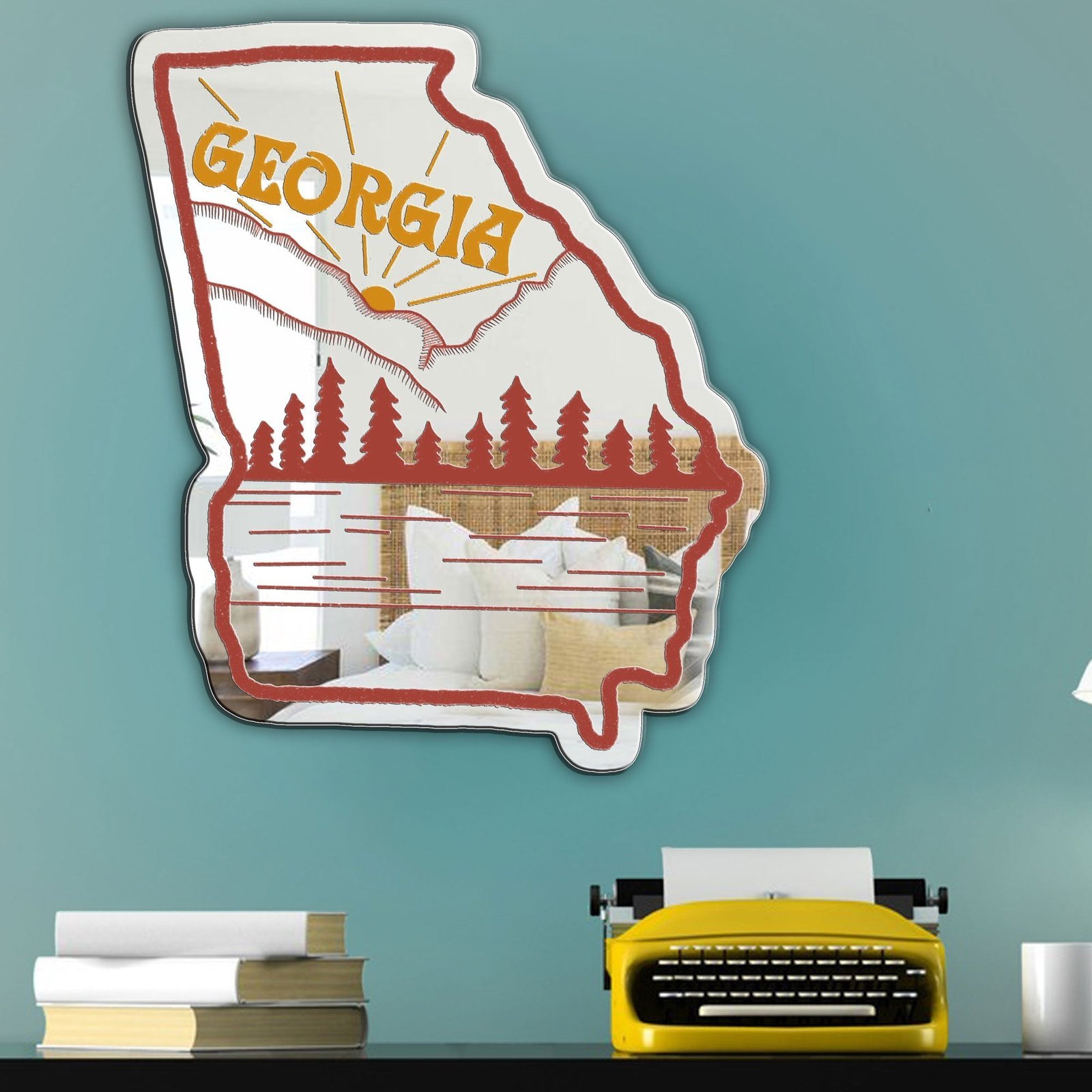 Georgia Outdoors Irregular Mirror Custom Mirror