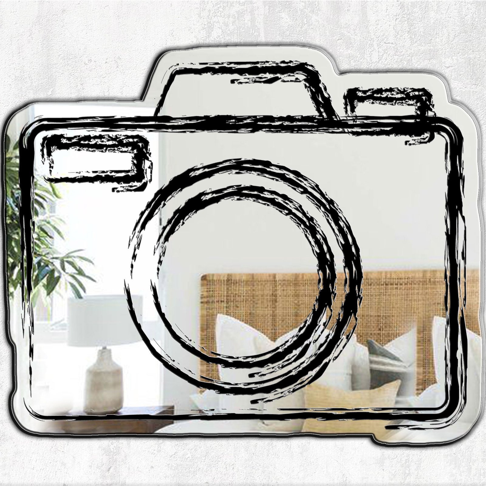 Camera Irregular, Vector Artwork, Design Mirror Custom Mirror
