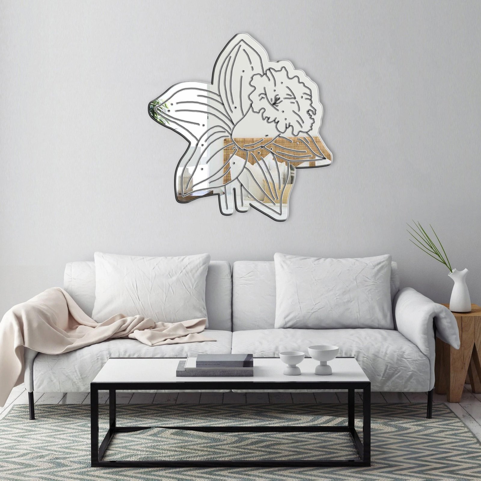 Daffodil Flower Mirror Custom Mirror
