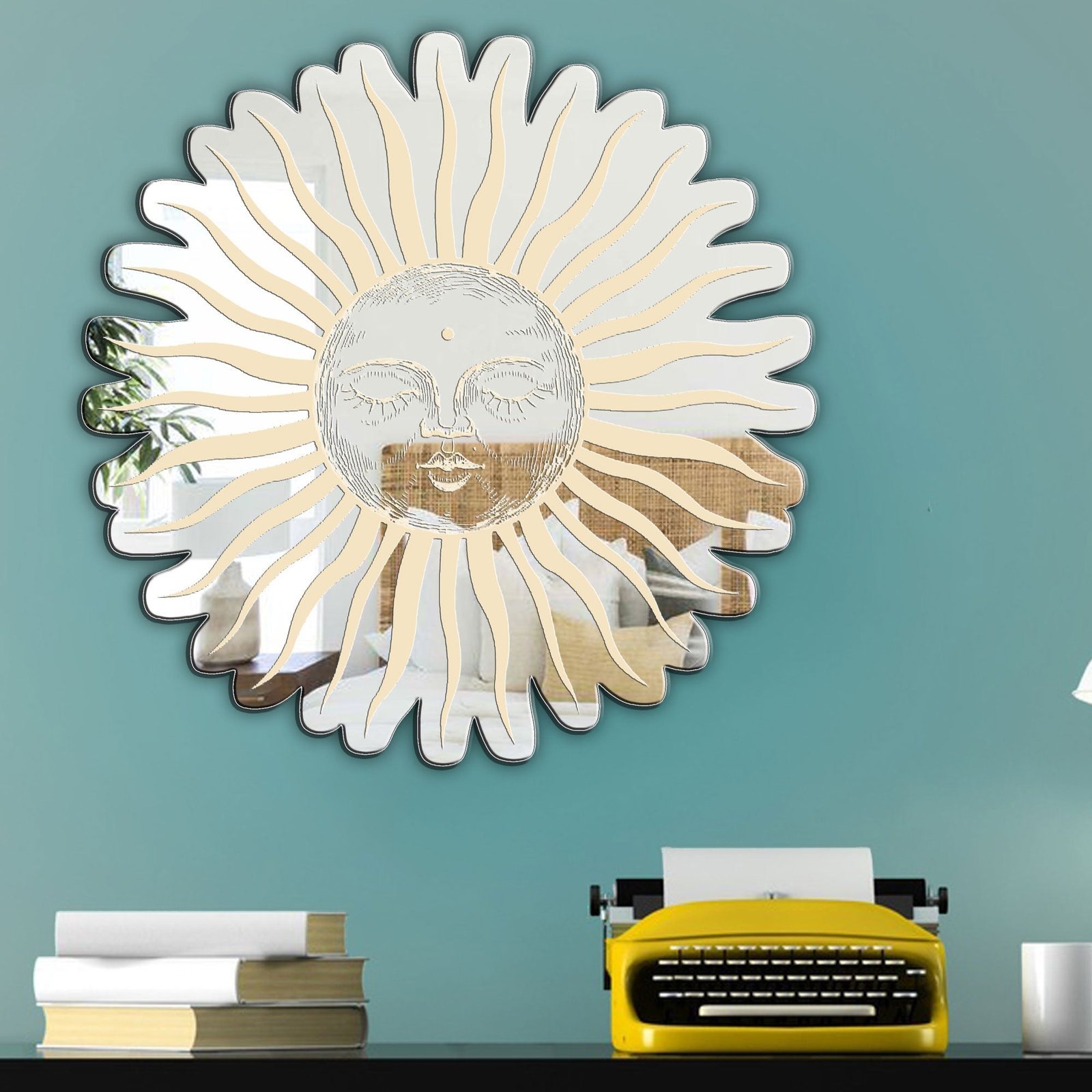 Beautiful Glowing Sun Mirror designs Custom Mirror