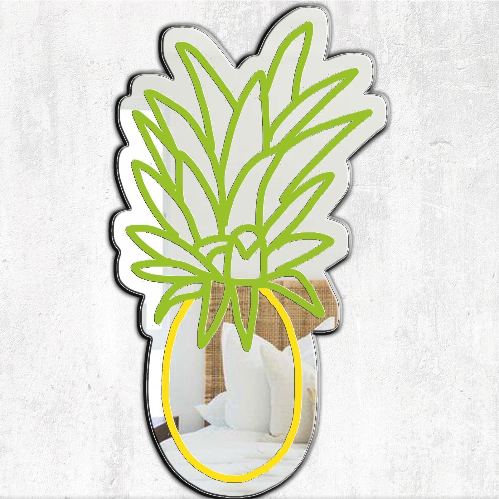 pineapple outline Mirror Custom Mirror