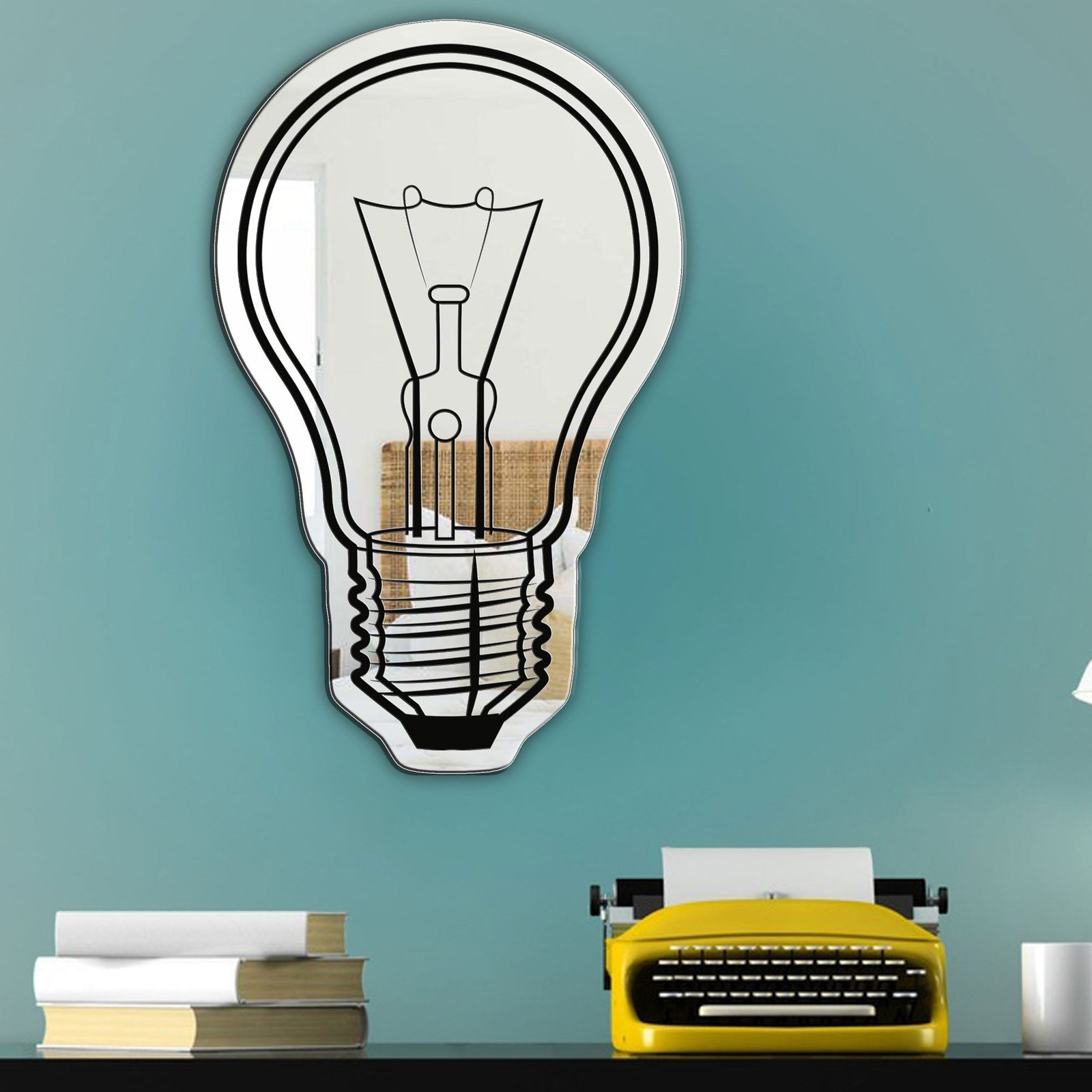 Light Bulb Adhesive Mirror Custom Mirror