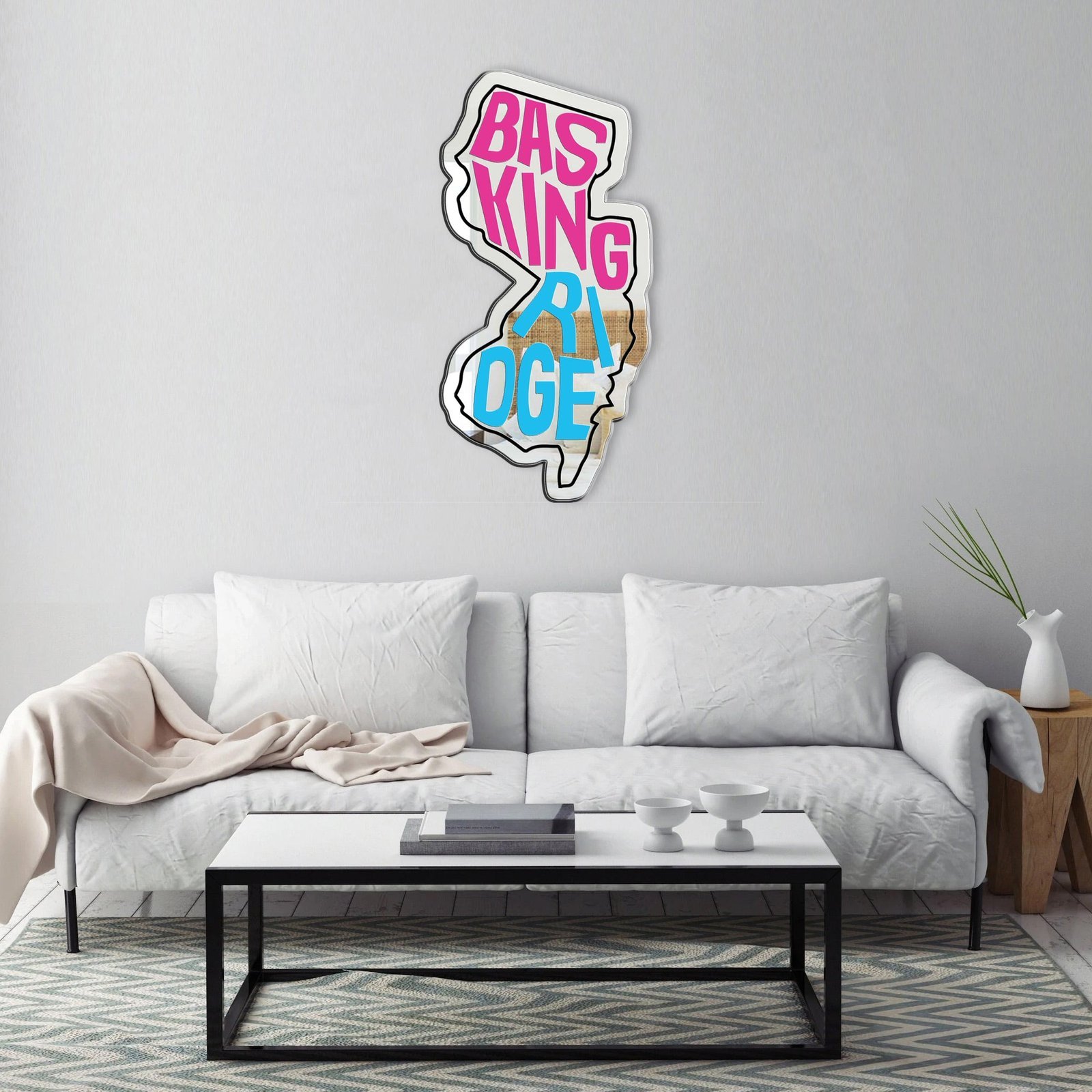 Basking Ridge inside New Jersey Mirror Custom Mirror