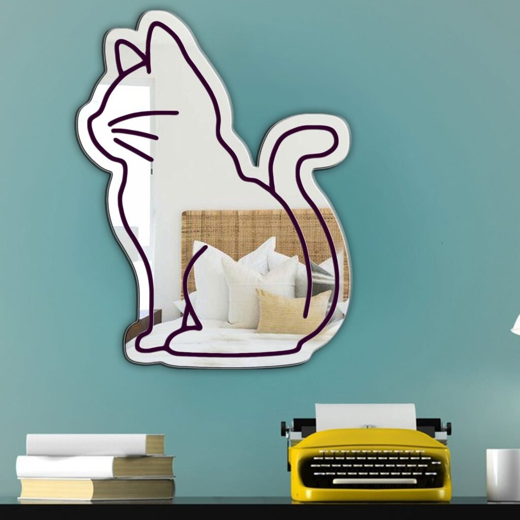 cat Custom painted Mirror Custom Mirror