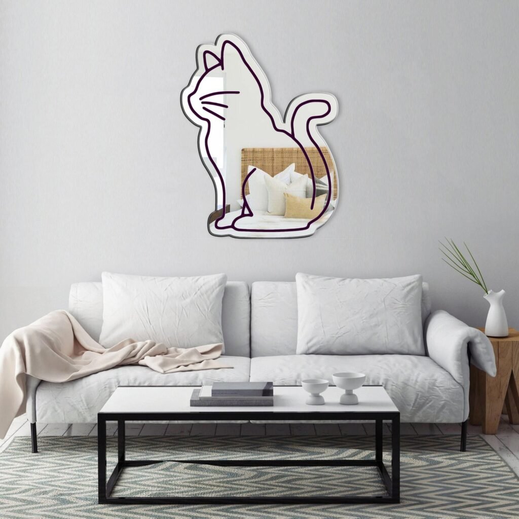cat Custom painted Mirror Custom Mirror