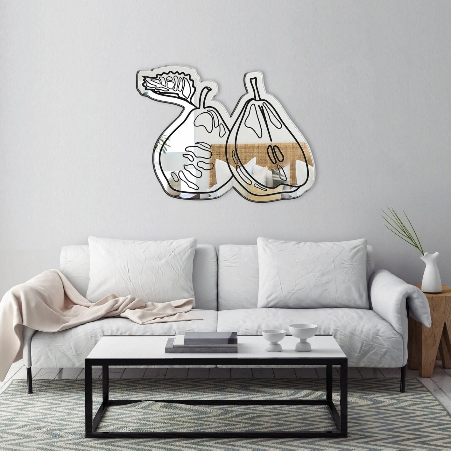 Pear line design Mirror Custom Mirror