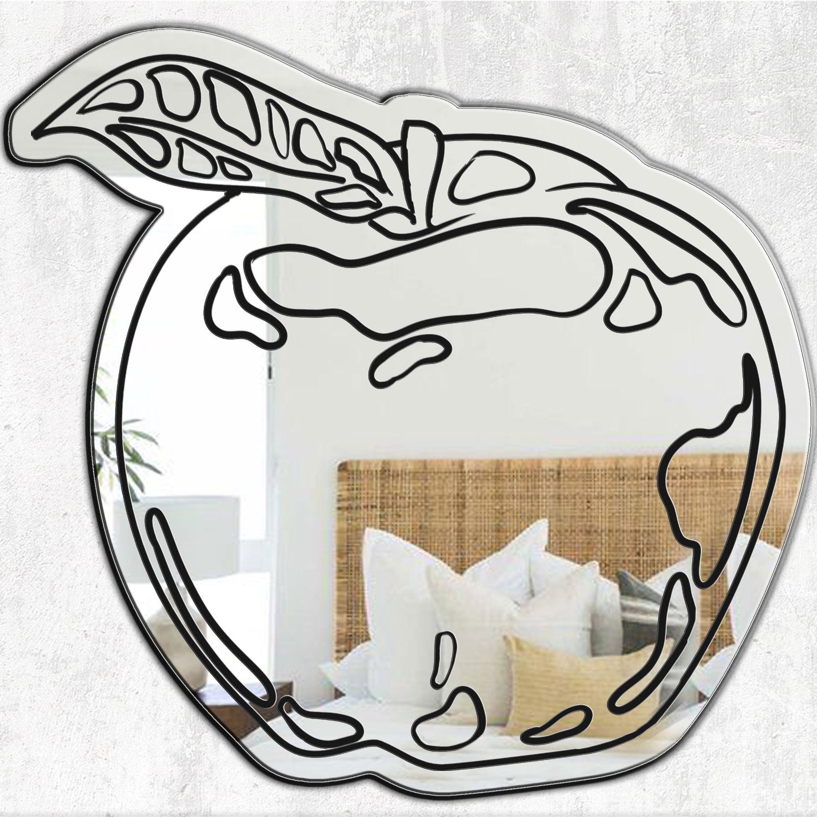 Line apple design Mirror Custom Mirror