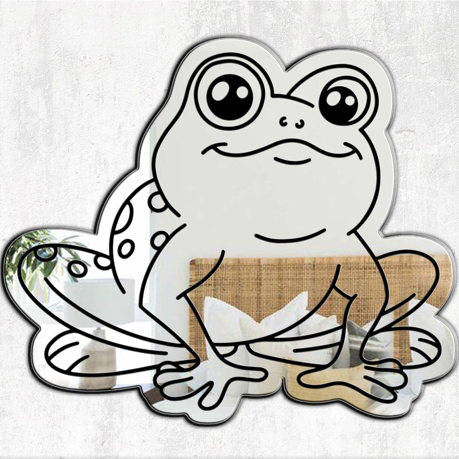 Frog Doodle Mirror Custom Mirror