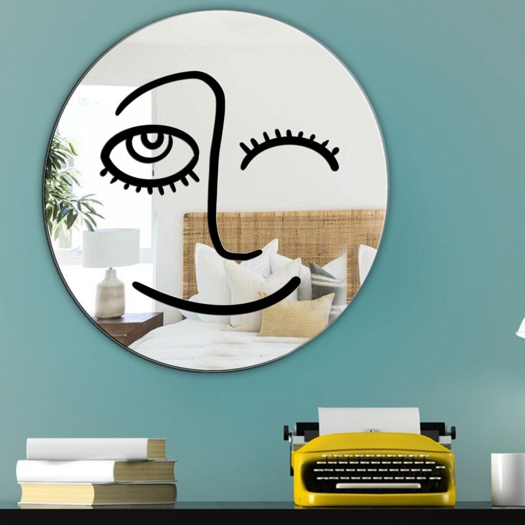 Trippy Smiley Face Mirror Custom Mirror