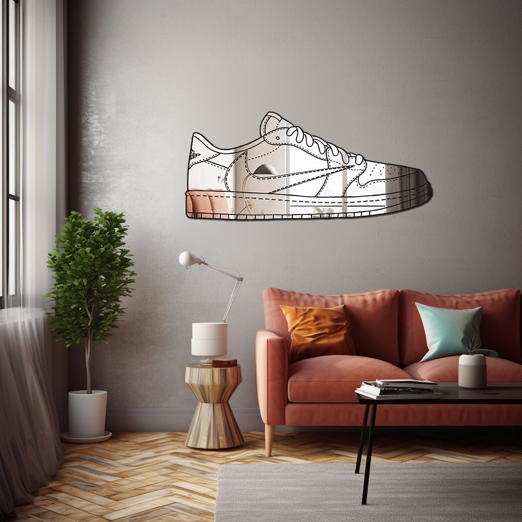 Mirror Air Jordan 1 Low Travis Scott | Sneakers Mirror Art Custom Mirror