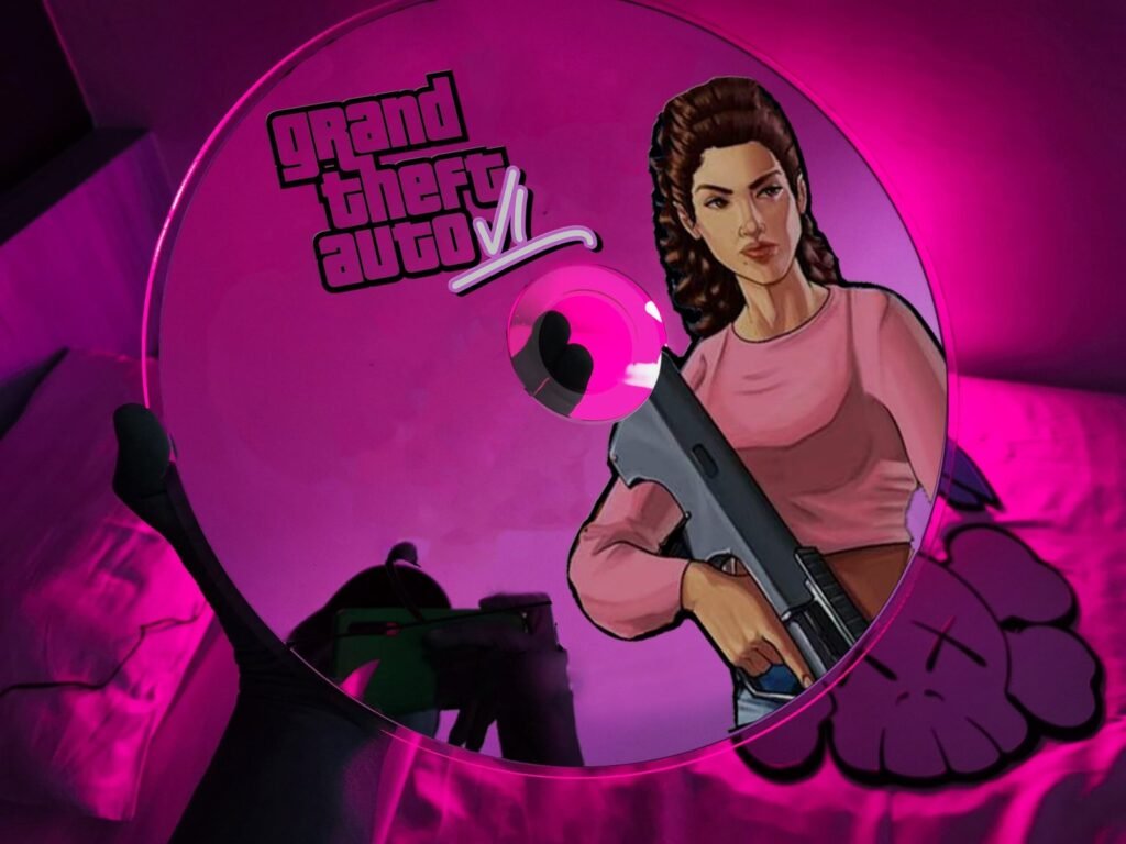 “GTA VI 6” CD Wall Mirror Custom Mirror