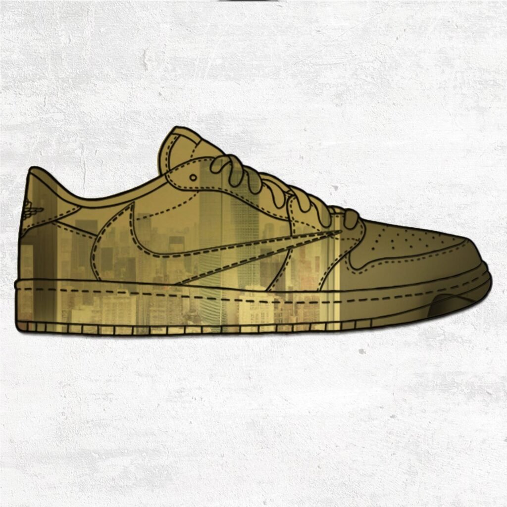 Mirror Air Jordan 1 Low Travis Scott | Sneakers Mirror Art Custom Mirror