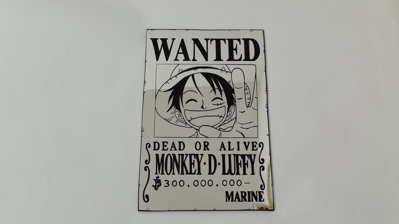 Luffy Wanted Custom Mirror Custom Mirror