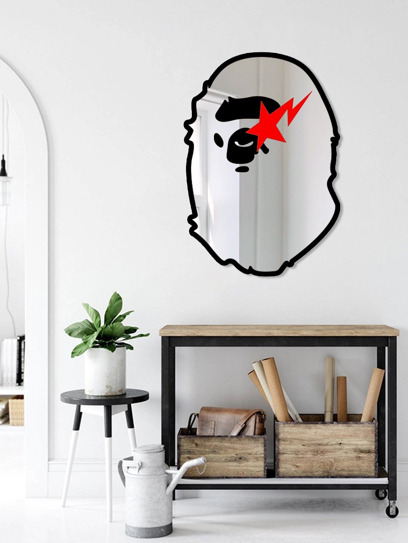 A Bathing Ape BAPE Bapesta wall mirror Custom Mirror