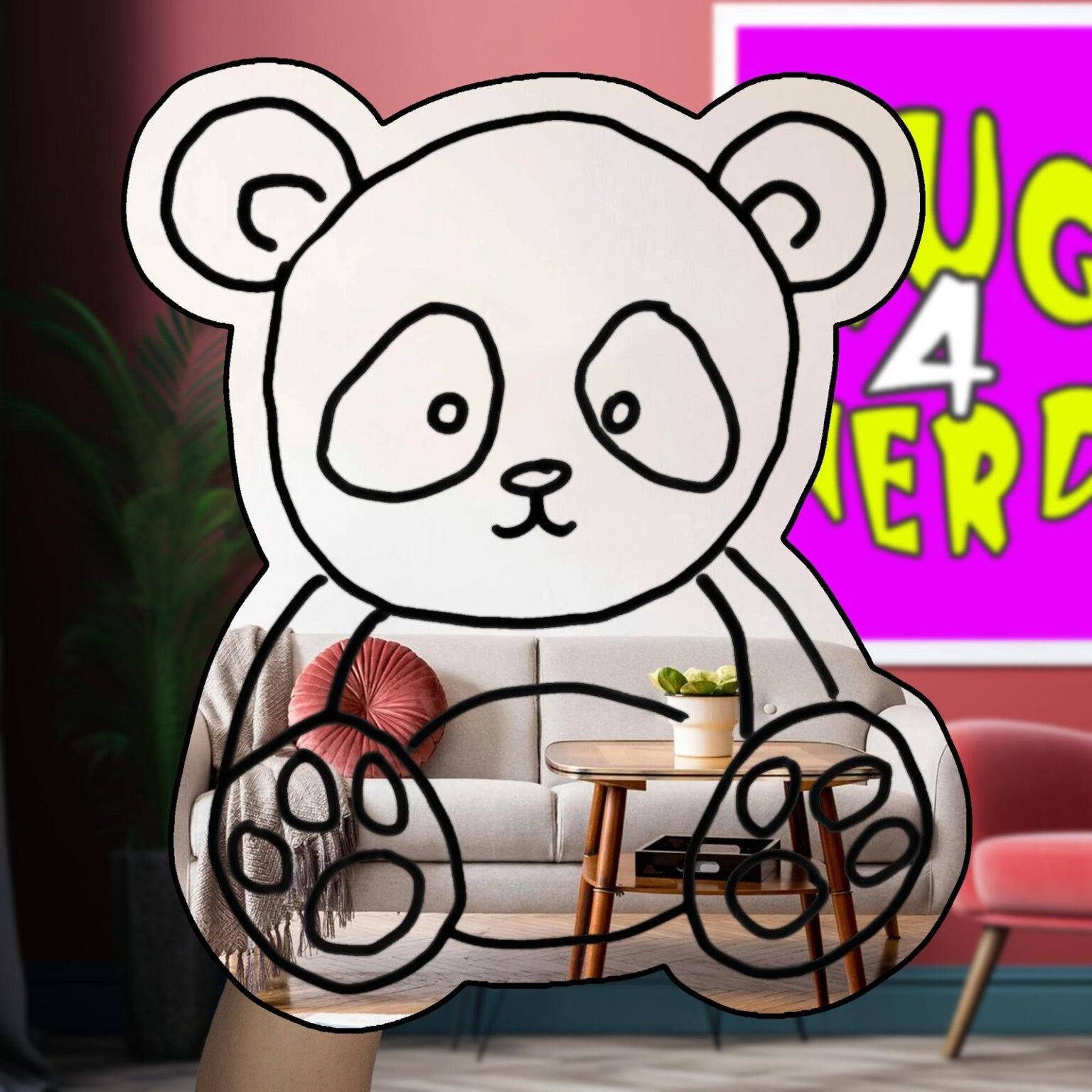 Sleepy Panda Mirror - Custom-Mirror.com