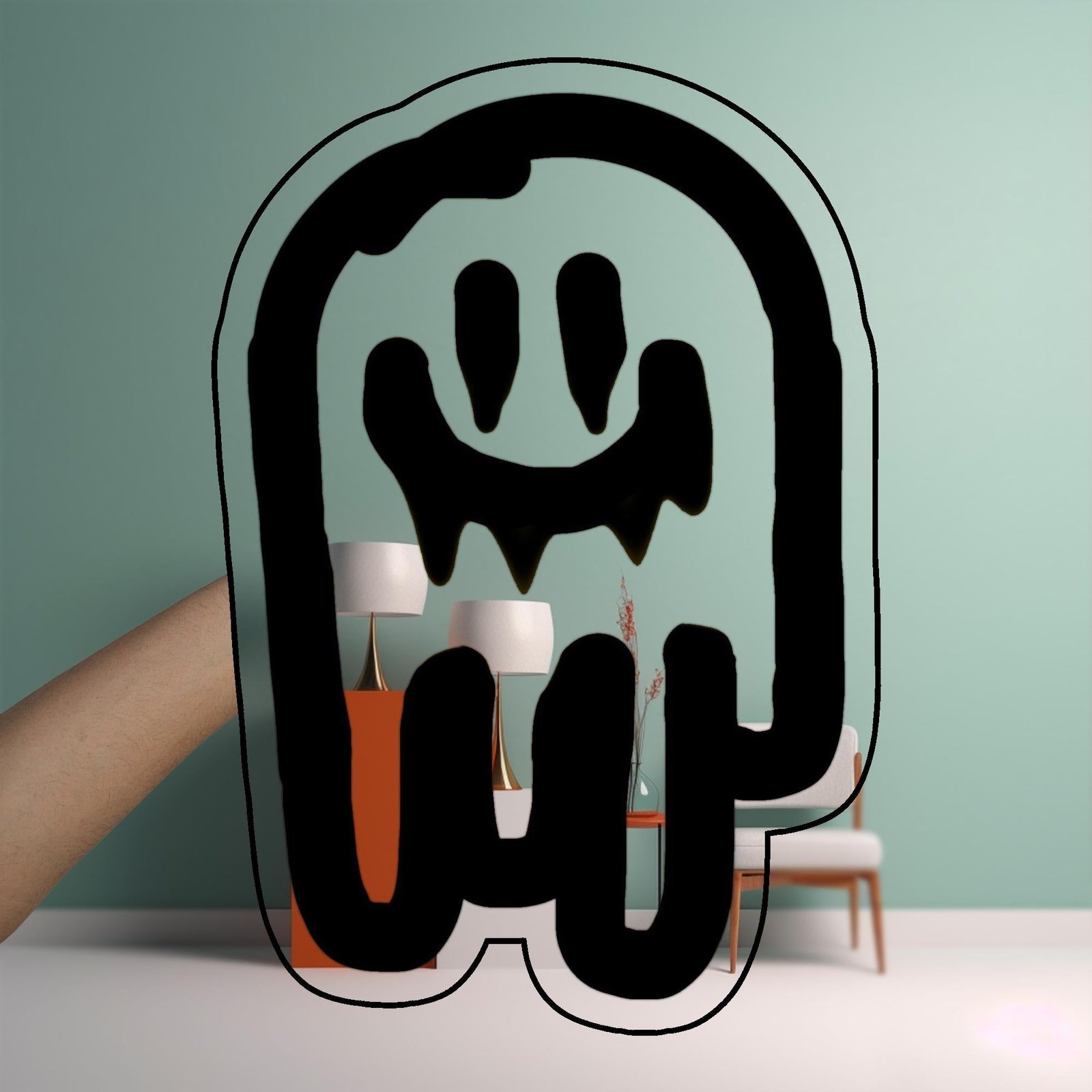 Dripping Smile Mirror Custom Mirror