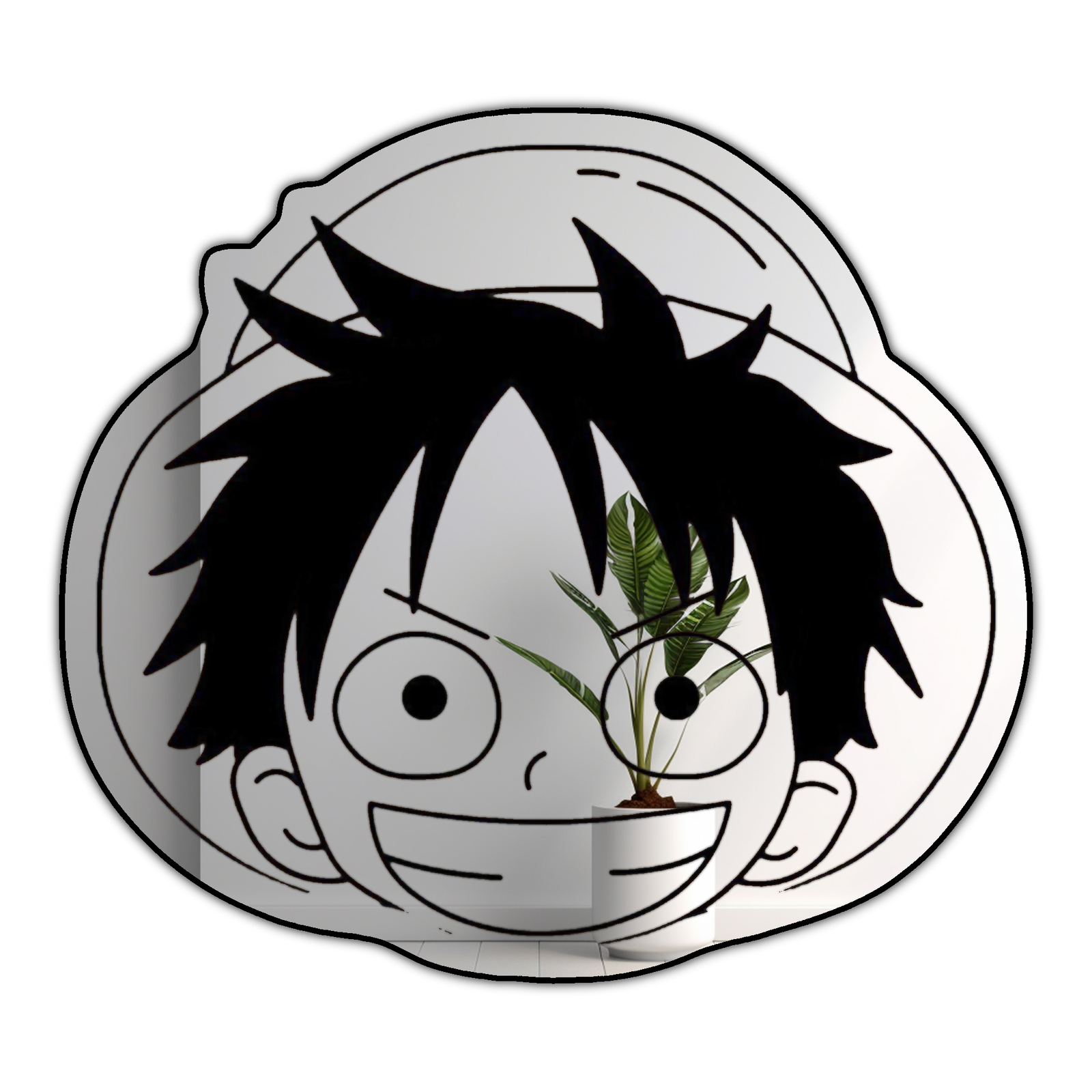 Monkey D Luffy face one piece Mirror – Custom Mirrors