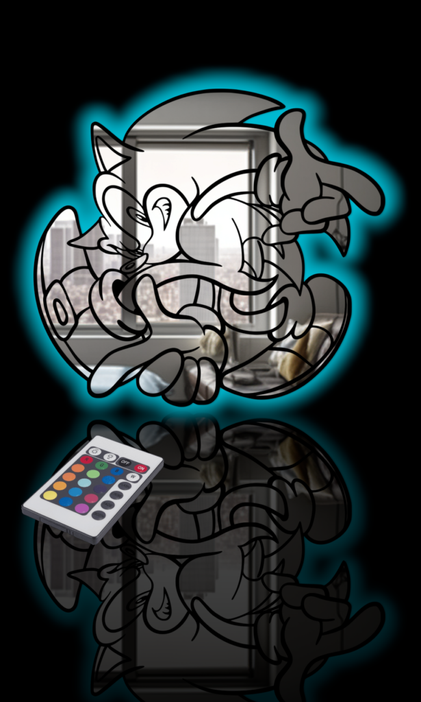 Sonic Adventure RGB mirror | Light wall mirror Custom Mirror