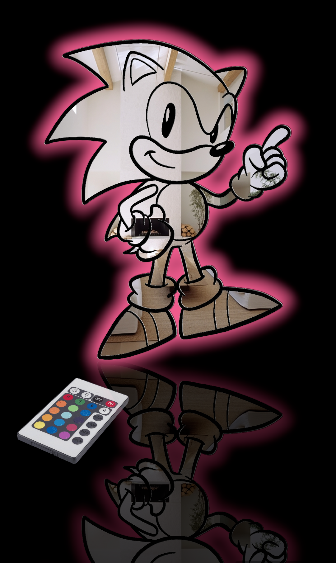 Sonic The Hedgehog RGB mirror | Light mirror Custom Mirror