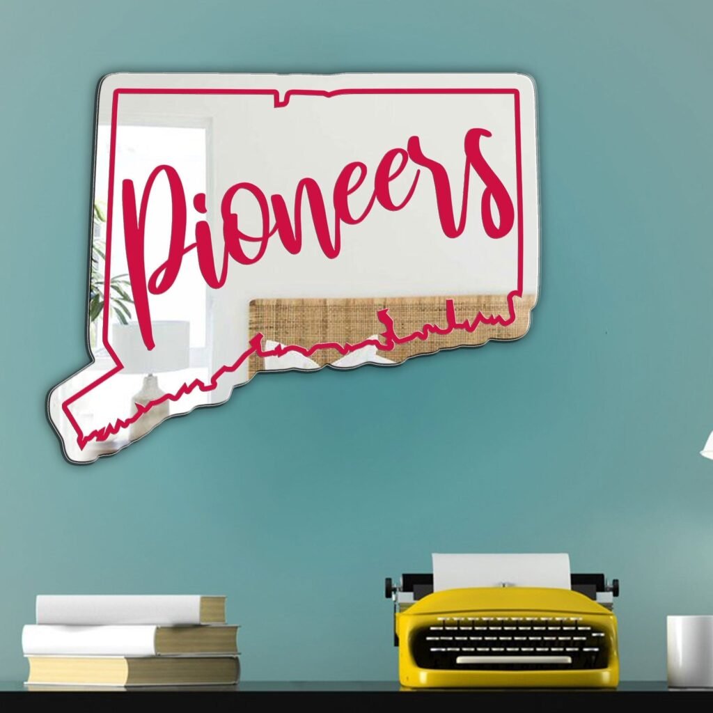 Sacred Heart Pioneers Ct Painted Mirror Custom Mirror