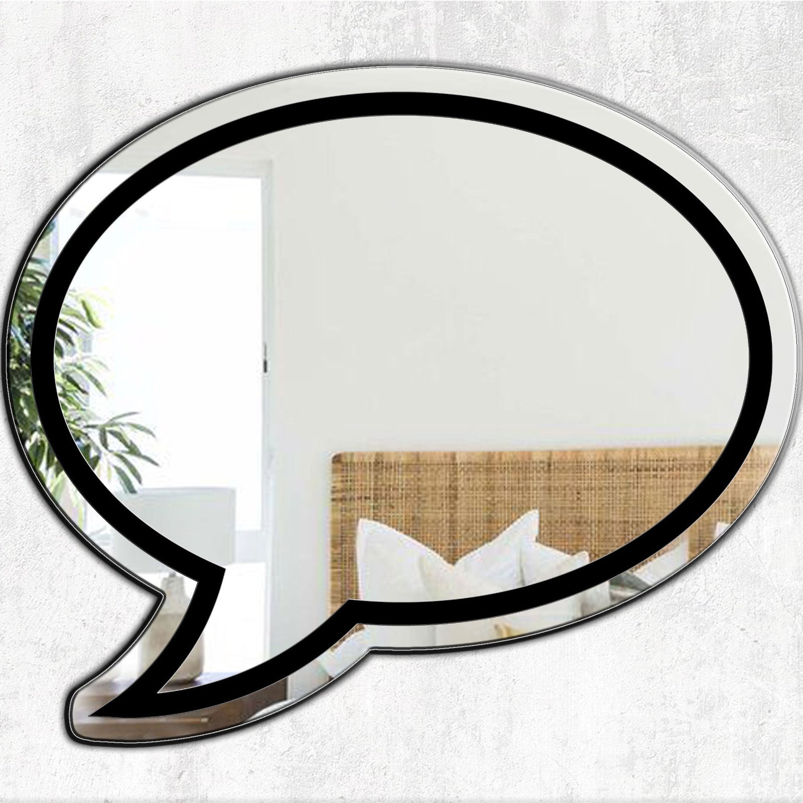 Blank or Empty Speech Bubble / Speech Balloon Mirror Custom Mirror