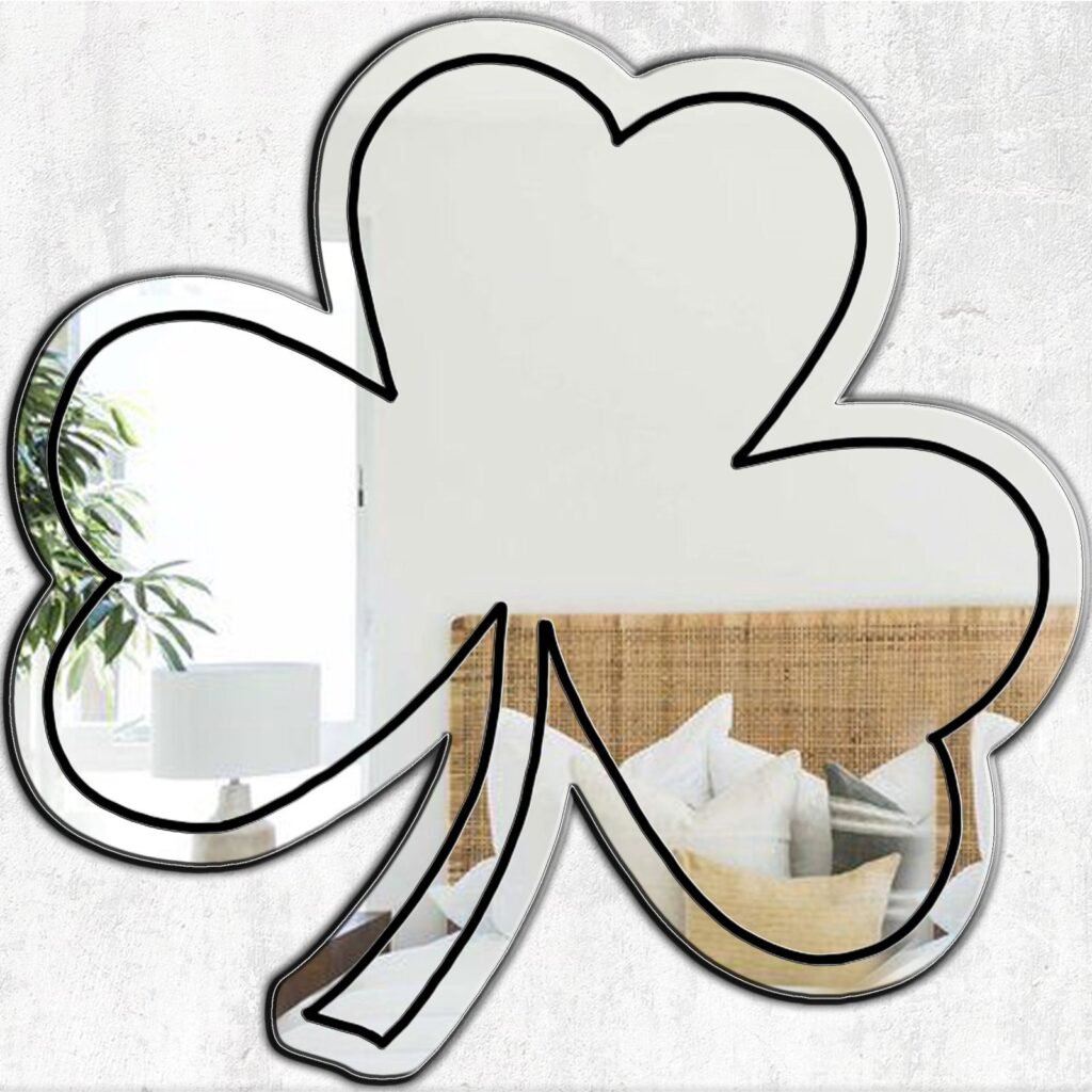 Simple shamrock Mirror Custom Mirror