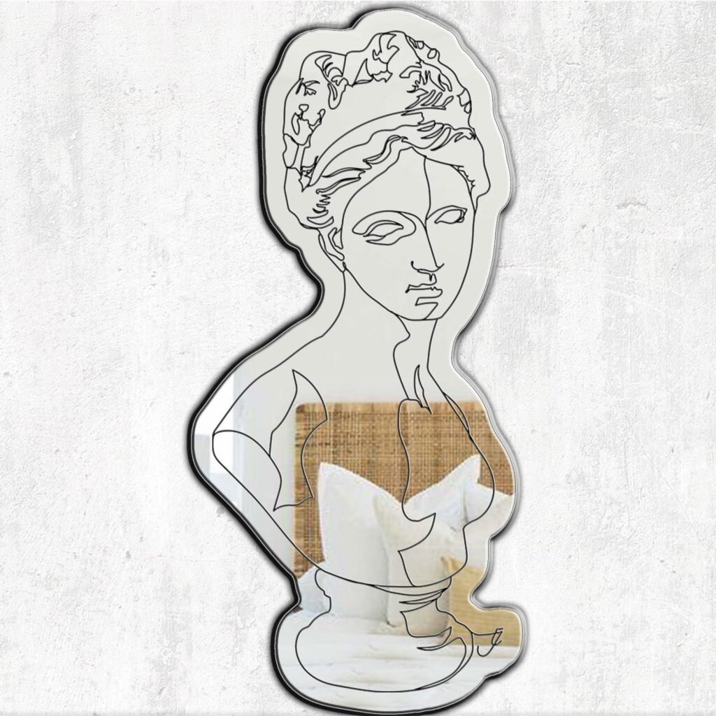 Venus Bust, Roman Statue – One Line Drawing Mirror Custom Mirror
