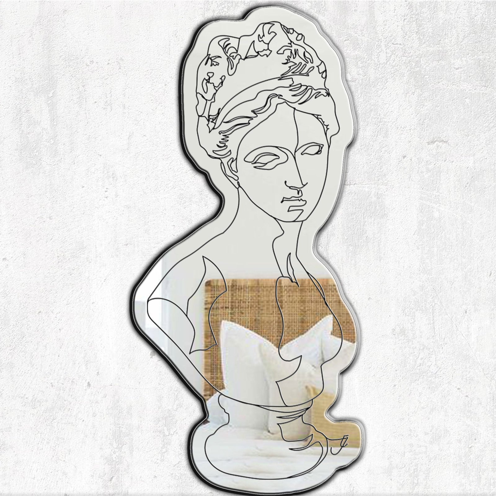 Venus Bust, Roman Statue – One Line Drawing Mirror Custom Mirror