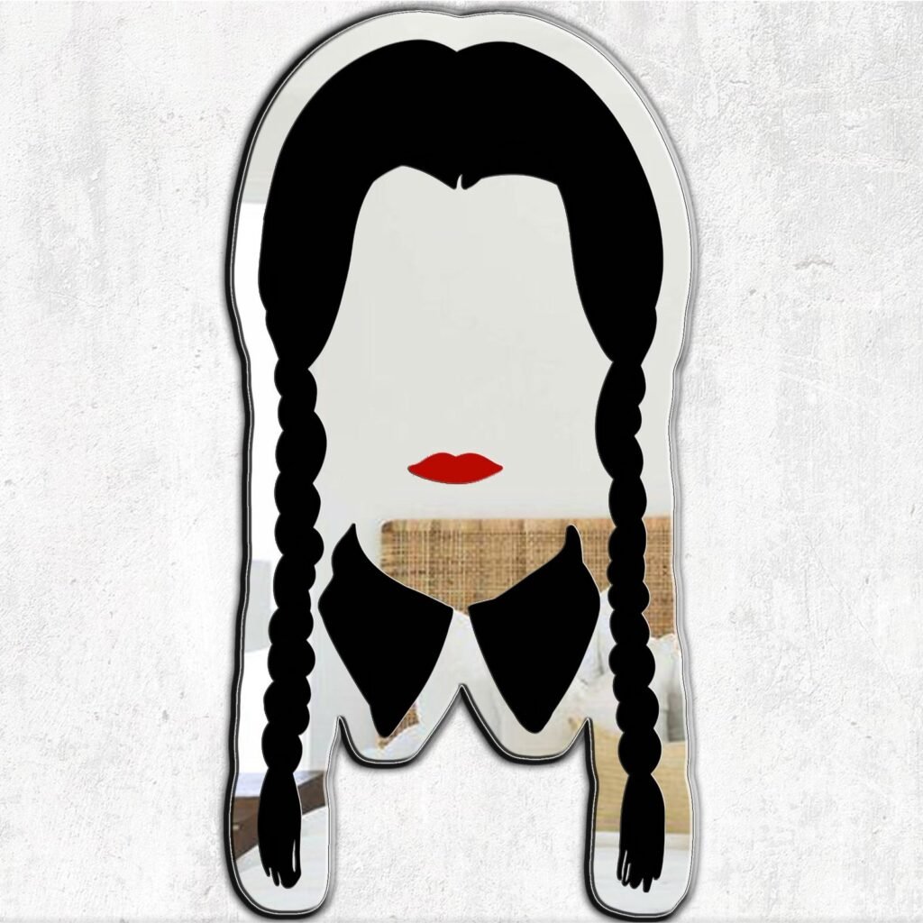 og wednesday addams Unique painted Mirror Custom Mirror