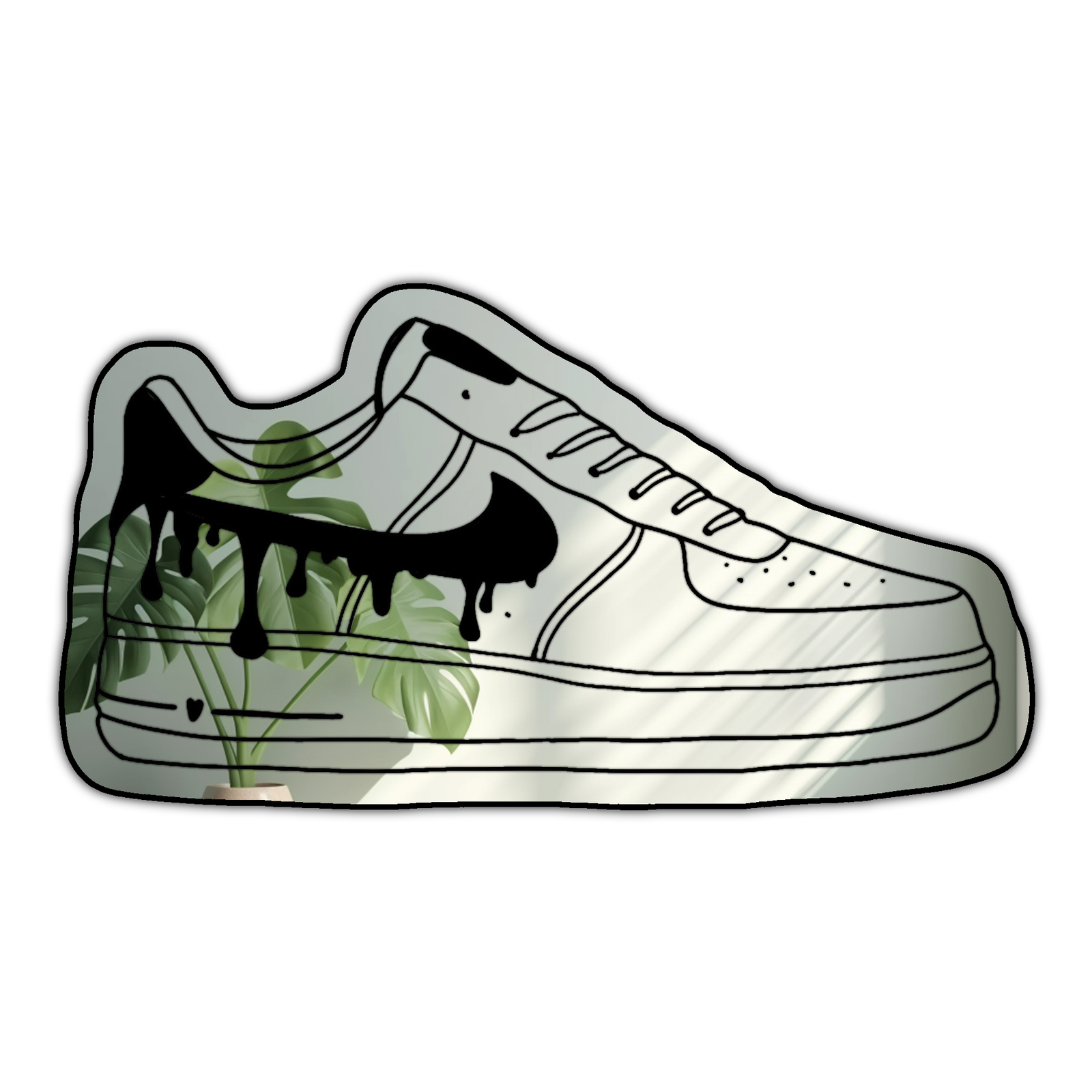 Black dripping AirForce Mirror – Custom Mirrors