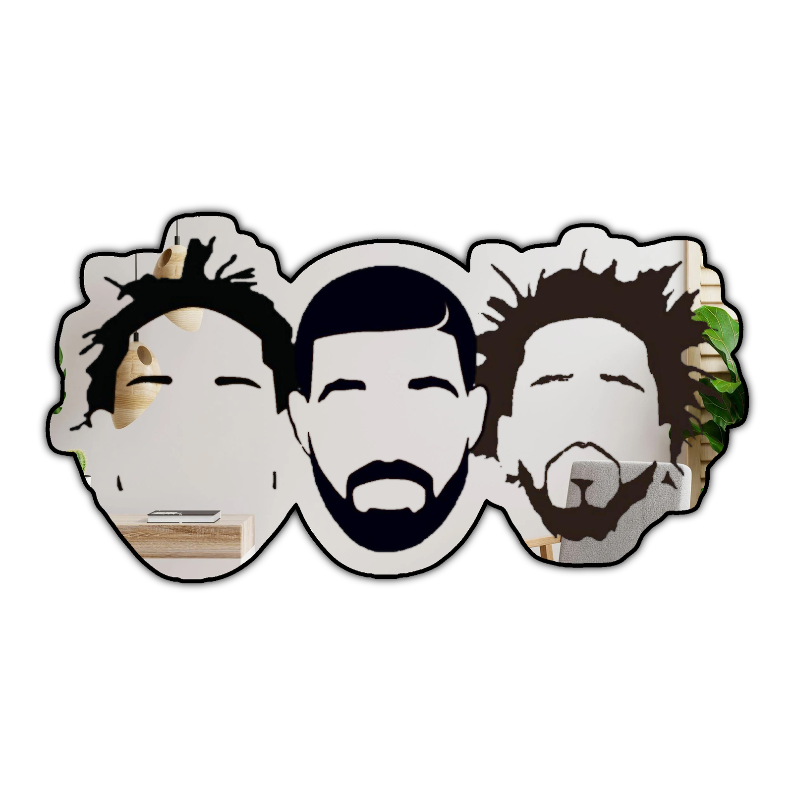 Drake J Cole Kendrick Lamar Mirror Custom Mirror