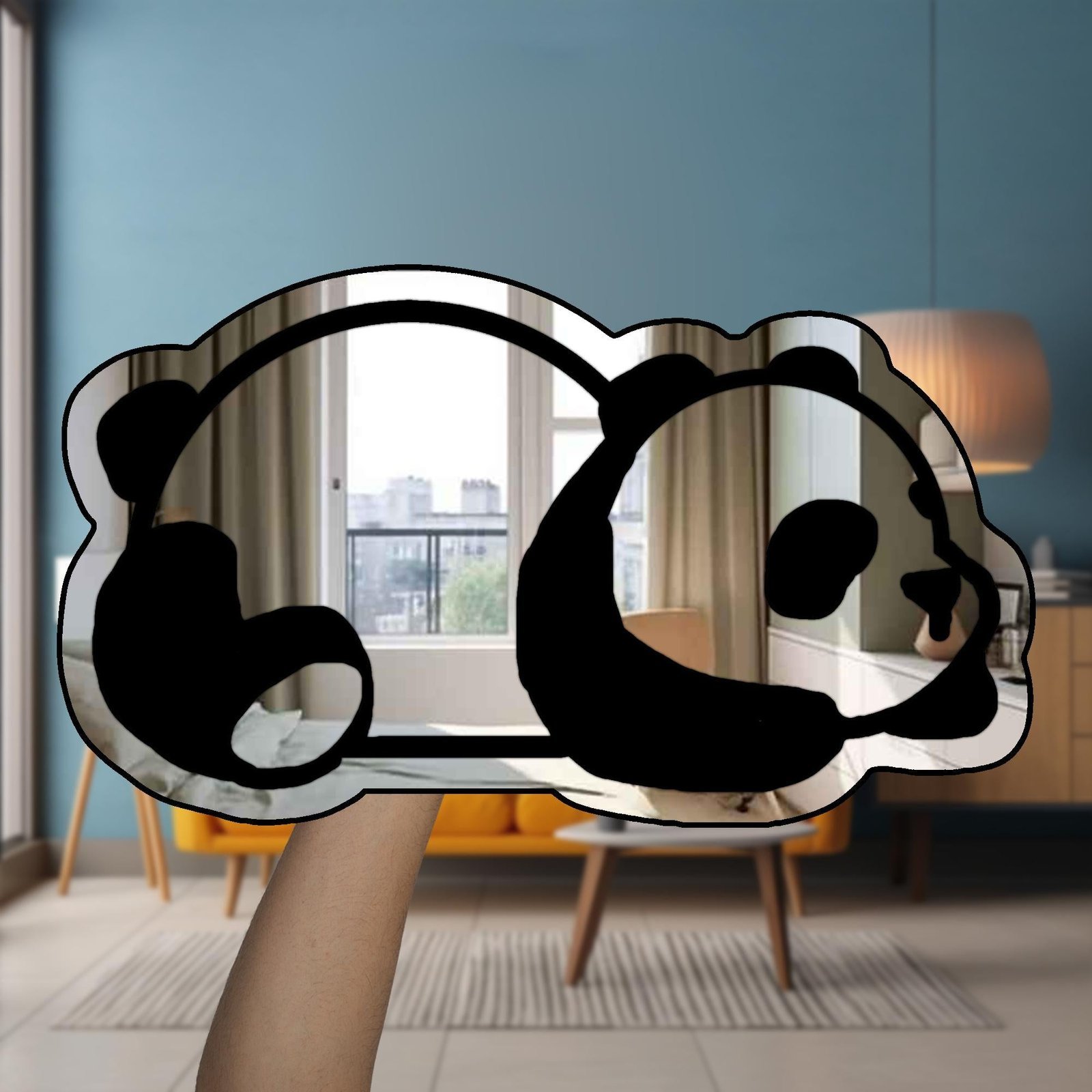 Sleepy Panda Mirror Custom Mirror