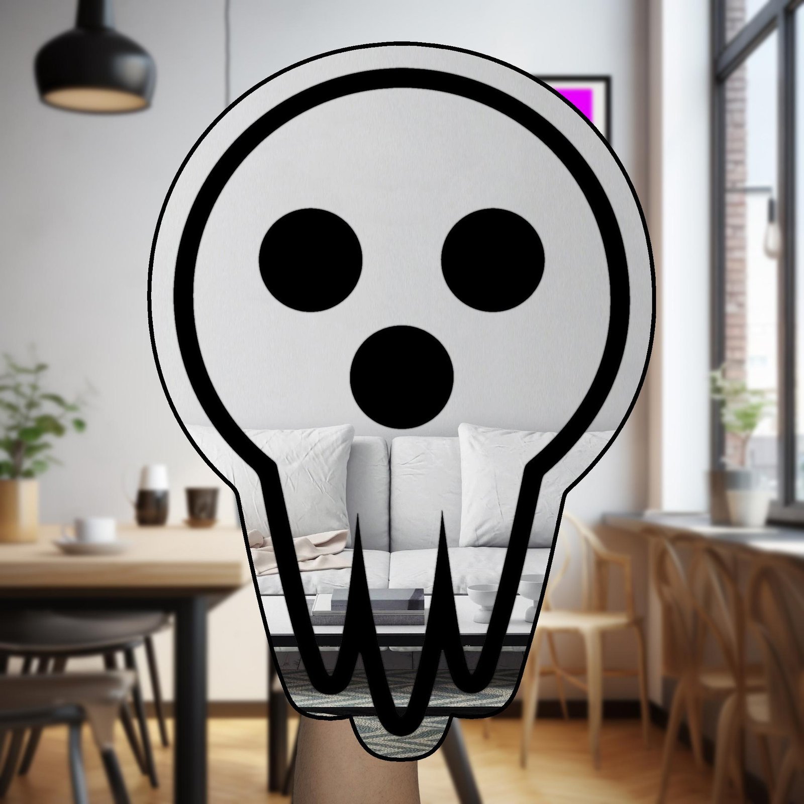 Soul Eater Death Mask Mirror Custom Mirror